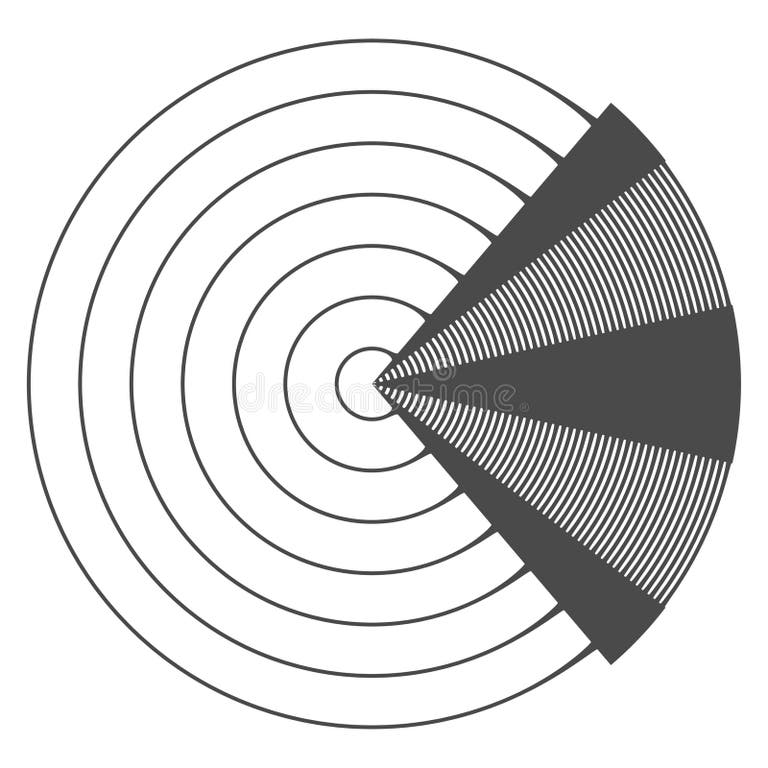 Radial Segment Pattern. Abstract Fan Design. Geometric Pie Chart ...