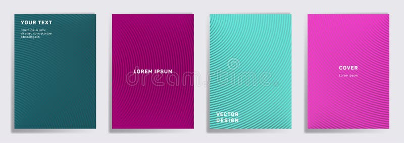 Radial Semicircle Geometric Lines Patterns. Stock Vector - Illustration ...