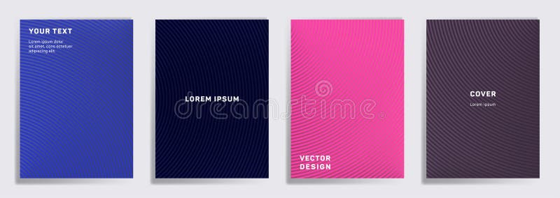 Radial Semicircle Geometric Lines Patterns. Stock Vector - Illustration ...