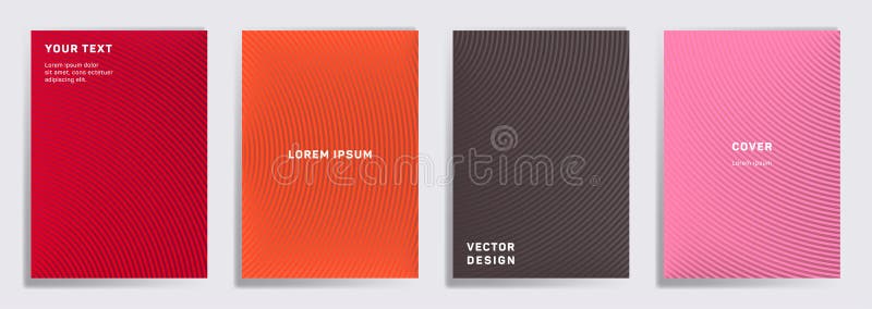 Radial Semicircle Geometric Lines Patterns. Stock Vector - Illustration ...