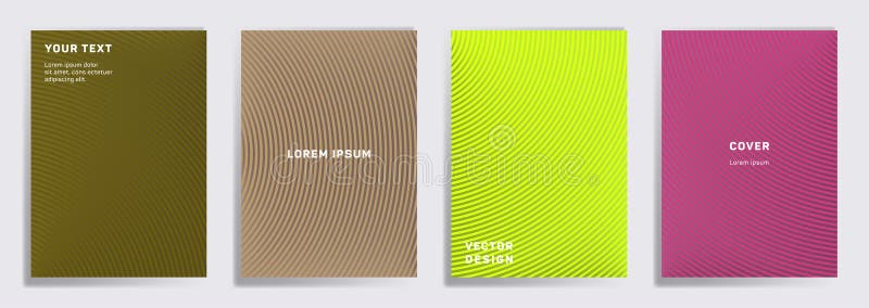 Radial Semicircle Geometric Lines Patterns. Stock Vector - Illustration ...