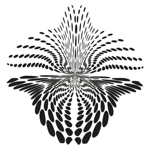 Radial Shape Burst. Dot Pattern Structure. Abstract Ellipse Explosion ...