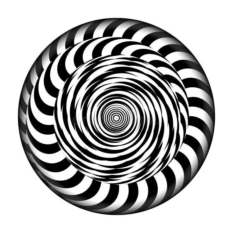 Hypnotic of Rotation. Perpetual Rotation Illusion. Background with ...