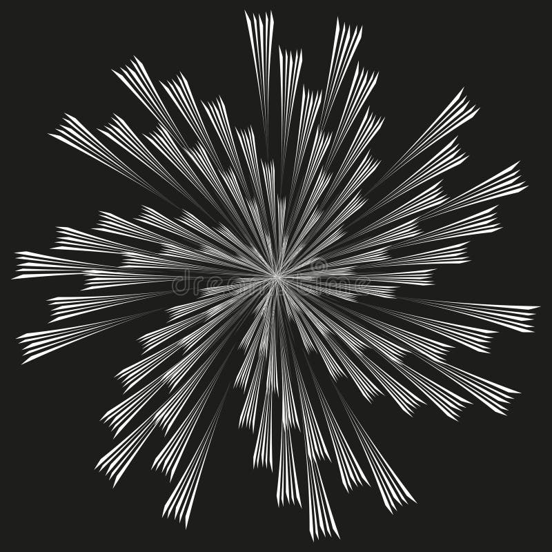 Radial Starburst Shape. Abstract Stripe Explosion. Geometric Flare ...