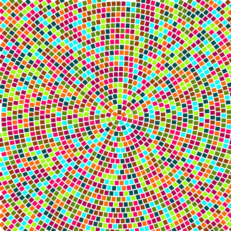 Radial Tile Mosaic Design Background Pattern Vector. EPS 10 Stock ...