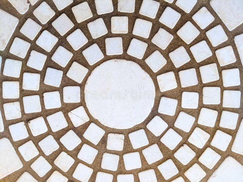 Old radial mosaic tiles stock image. Image of round, ceramic - 93174625