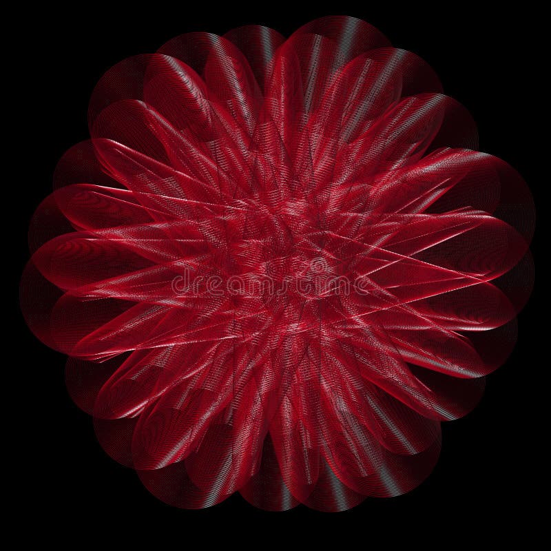 Radial Tubular Vector Abstract Flower Stock Vector - Illustration of ...