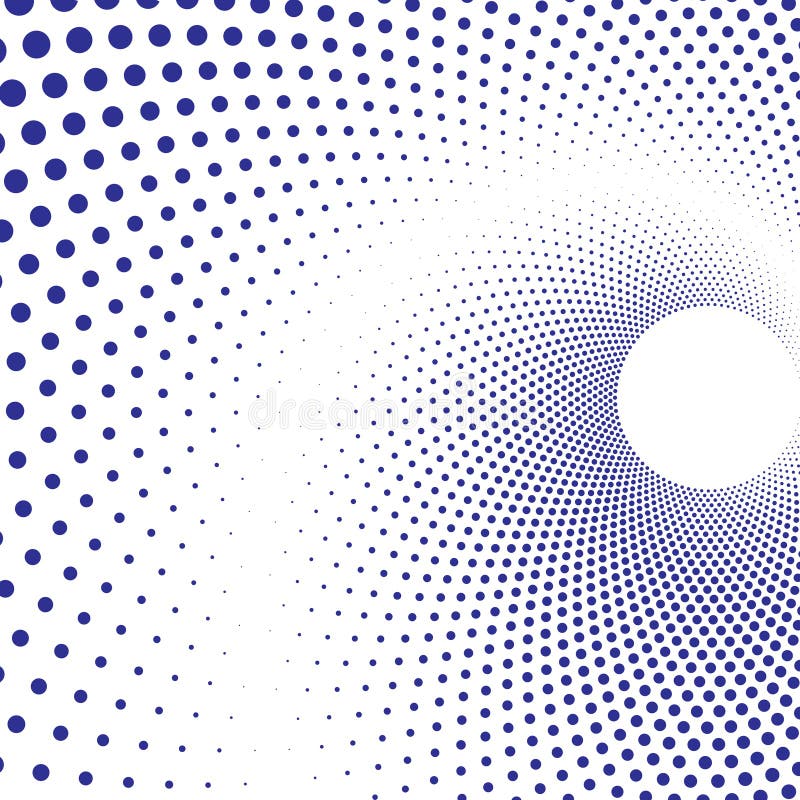 Radially Circulating Dot Matrix Pattern. Stock Vector - Illustration of ...