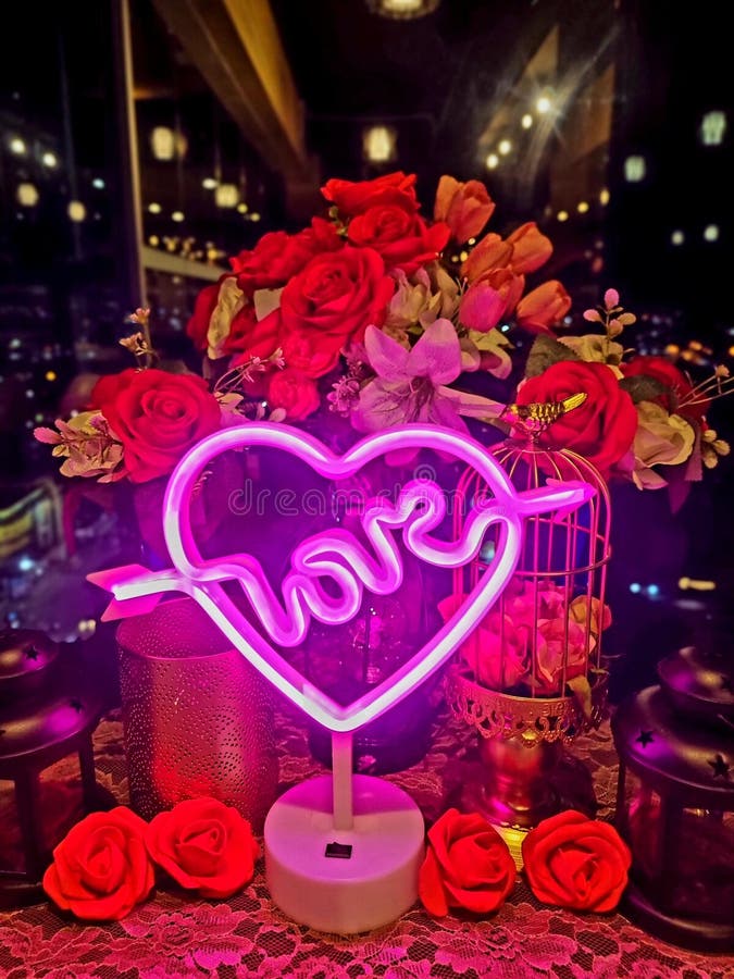 The Radiance of the Symbol of the Feeling of Love Stock Photo - Image ...