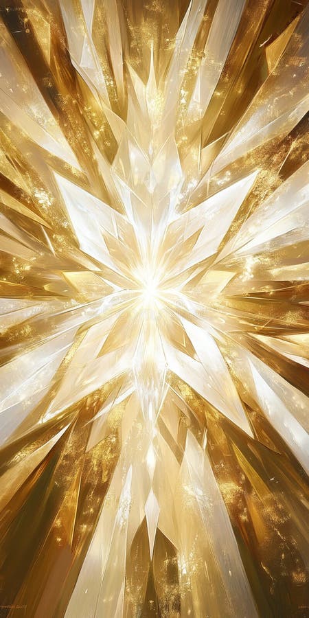 Radiant Abstract Burst in Golden Hues, a Shimmering Display of Light ...