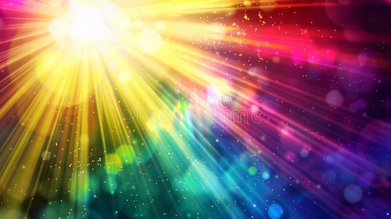 Radiant Abstract Light Rays with Vibrant Colors Stock Photo - Image of ...