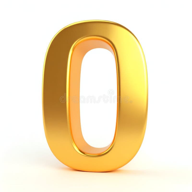 The Radiant Allure of Zero in Gold Stock Illustration - Illustration of ...