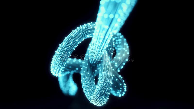 Radiant Azure Filaments Spiraling through Dark Void Stock Video - Video ...