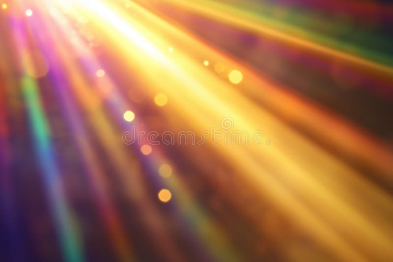 Radiant Beams of Light Create a Vibrant, Colorful Display in a Darkened ...
