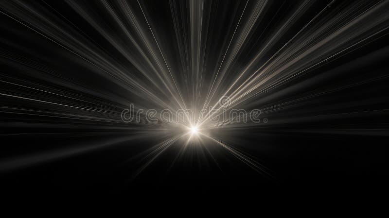 Bright Light Beams Radiating from a Central Point Against a Dark ...