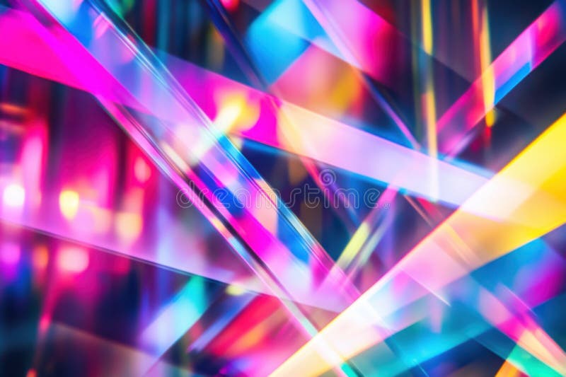 Radiant Beams of Light Intersecting in Vibrant Colors during a Dynamic ...