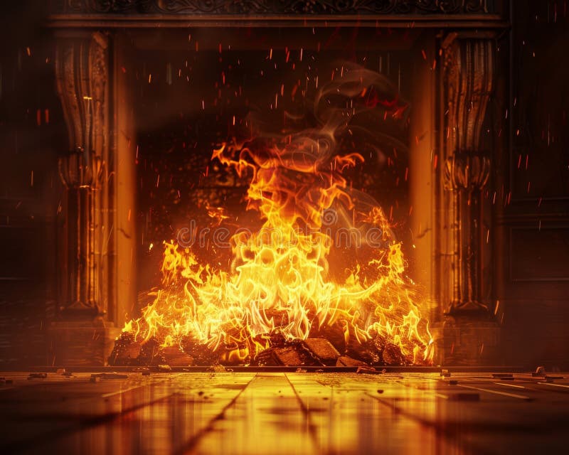 Radiant Blaze Create an Artwork that Captures the Mesmerizing Glow of a ...