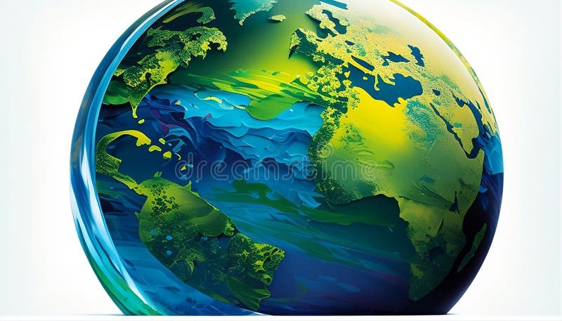 Radiant Blue and Green Globe: a Stunning View of Planet Earth, Made ...