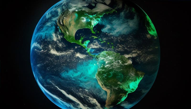 Radiant Blue and Green Planet: a Stunning View of Earth from Space ...