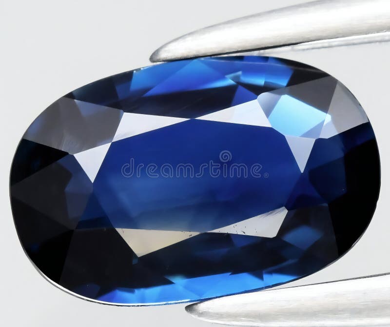 Radiant Blue Sapphire Gemstone Captured in Elegant Display Stock Photo ...