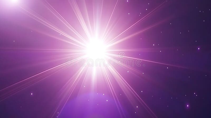 Radiant Bright Light Spreading Across a Soft Purple Background Stock ...