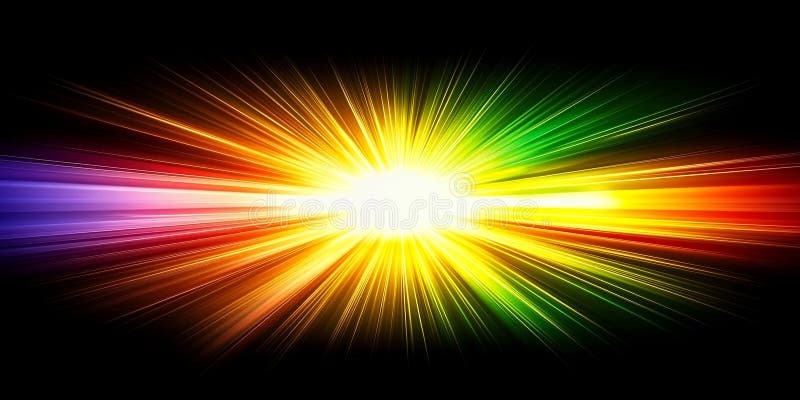 Radiant Burst Colorful Light Rays Energy Speed Abstract Background ...