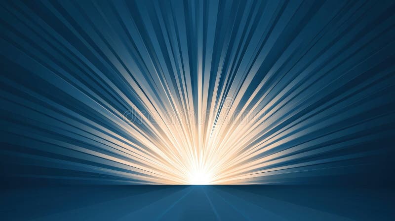 Radiant Burst of Light with Blue and Warm Tones in Abstract Background ...