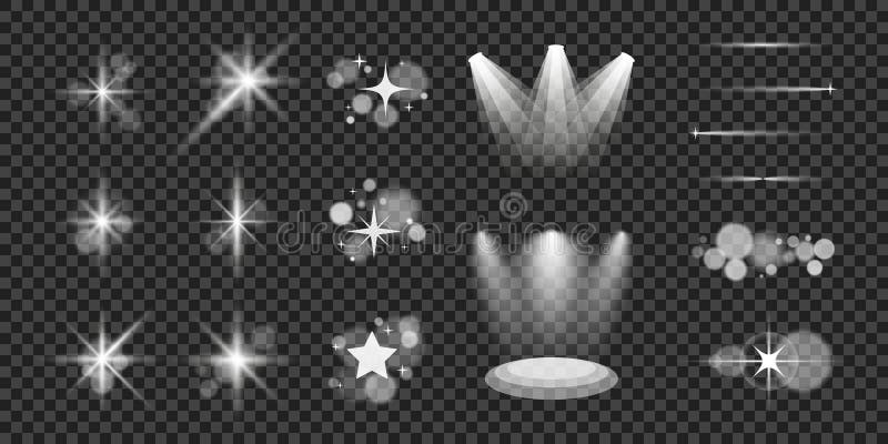 Radiant Burst Light Rays Vector Overlay Stock Illustration ...