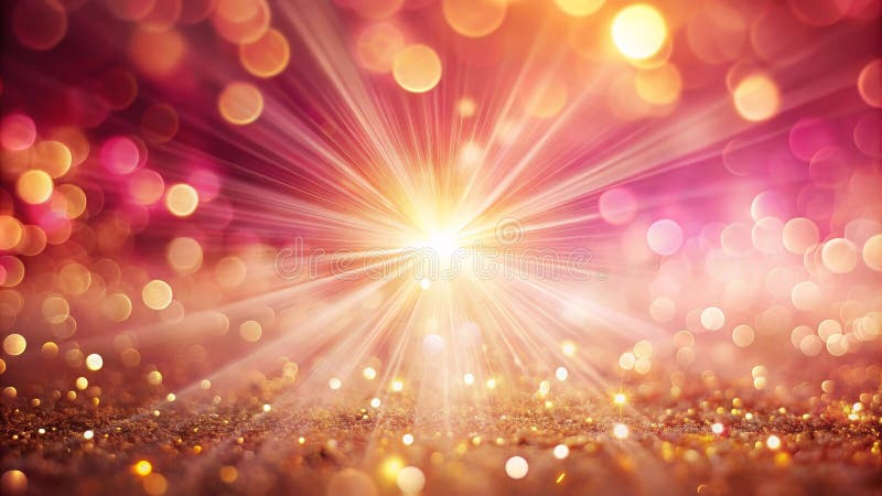 Radiant Burst of Light on Sparkling Gold Surface. Generative AI Stock ...