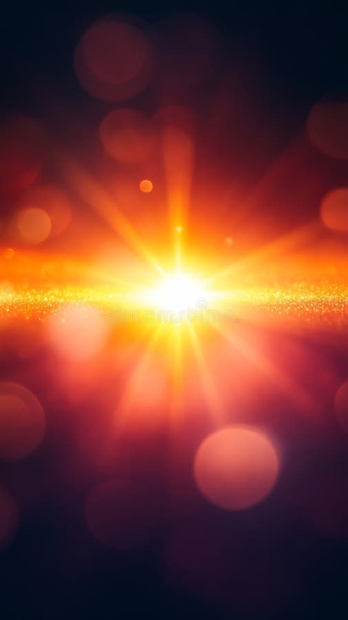 Radiant Burst of Light with Warm Colors, Abstract Glowing Concept Stock ...