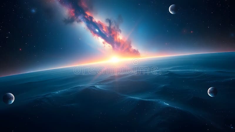 Radiant Celestial Horizon Hyper-Detailed Nebula Structures in Indigo ...