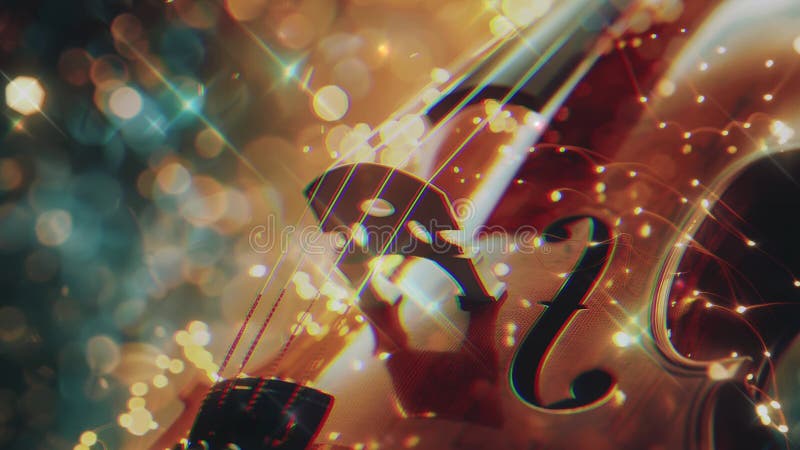 A Radiant Classical Music Scene with Sparkling Notes and Glowing ...