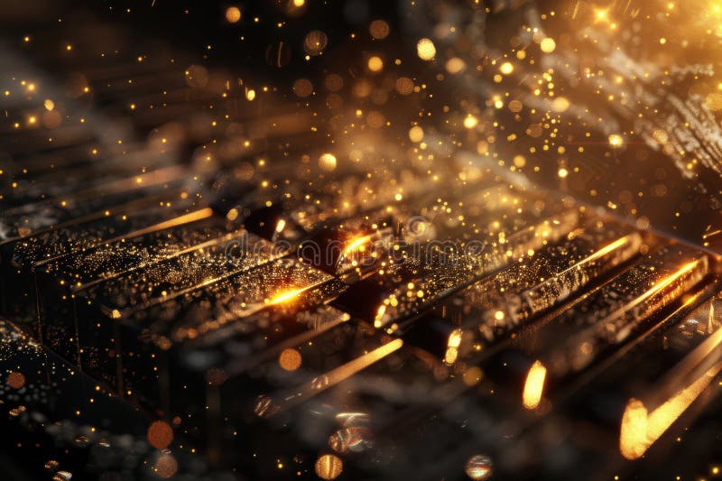 A Radiant Classical Music Scene with Sparkling Notes and Glowing ...