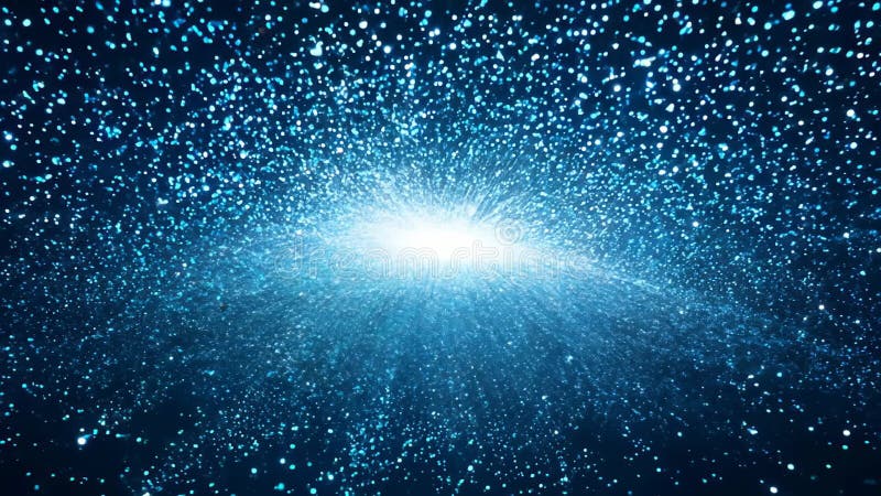 Radiant Cosmic Explosion with Bright Blue and White Light Expanding ...