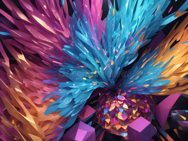 Radiant Crystal Artistry - Studio Based Photo of Mesmerizing Gradient ...
