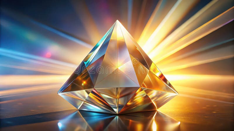 A Radiant Crystal Gemstone Illuminates a Dark Surface with Bright Light ...