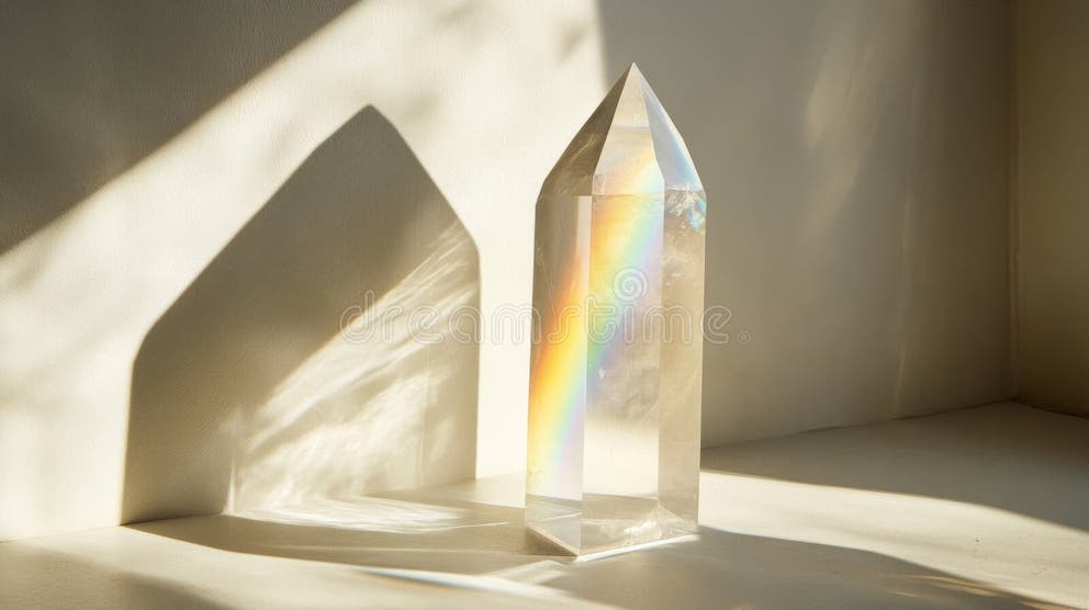 Radiant Crystal Prism Refracting Sunlight Stock Illustration ...