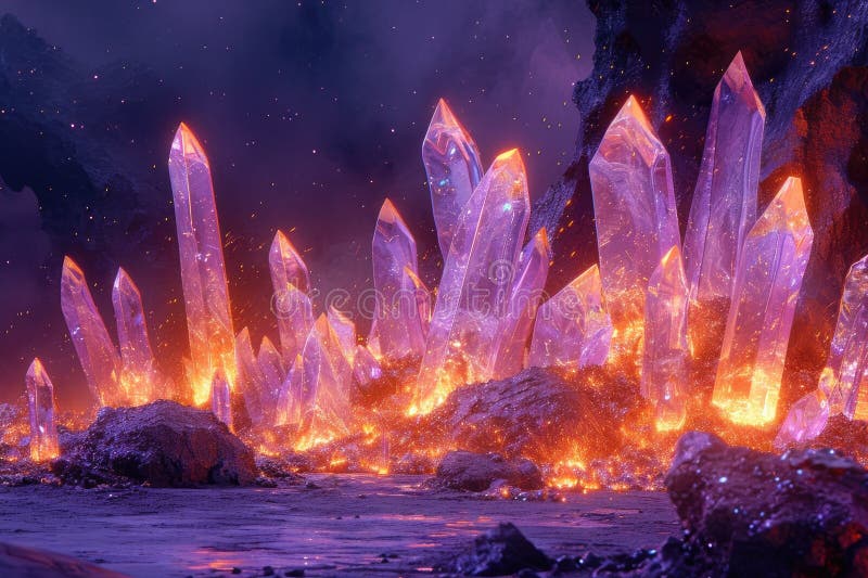 Radiant Crystal Reflections Stock Illustration - Illustration of ...