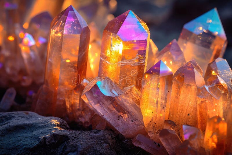 Radiant Crystal Shards stock illustration. Illustration of shimmer ...