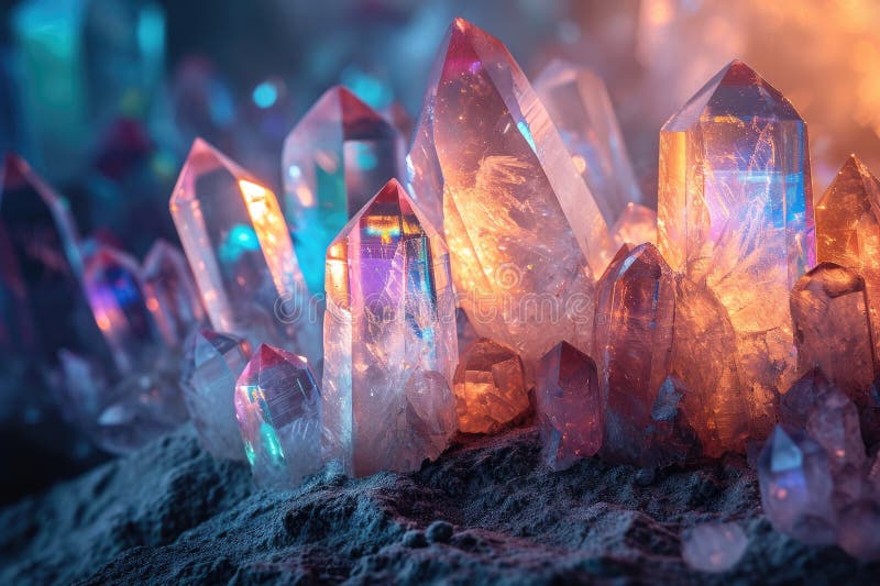 Radiant Crystal Shards stock illustration. Illustration of reflection ...