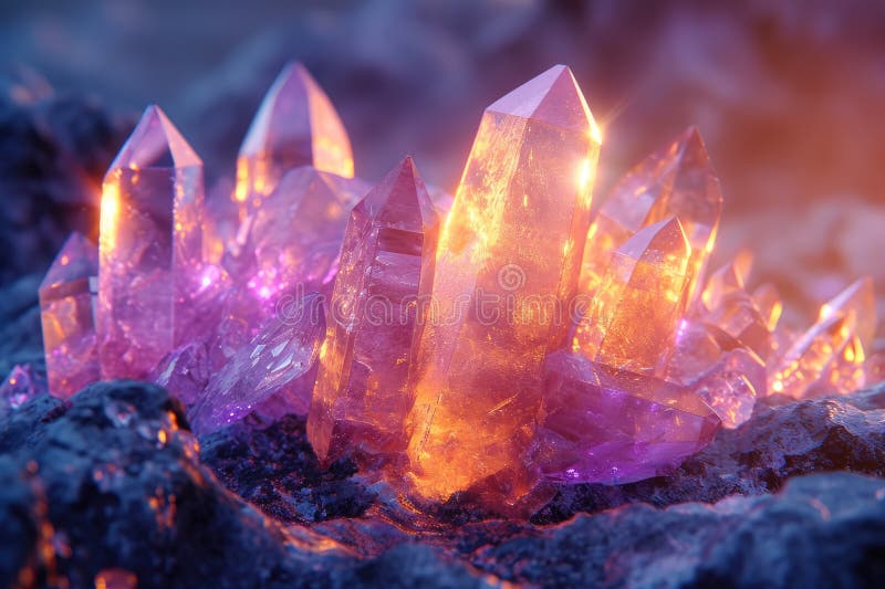 Radiant Crystal Shards stock illustration. Illustration of display ...