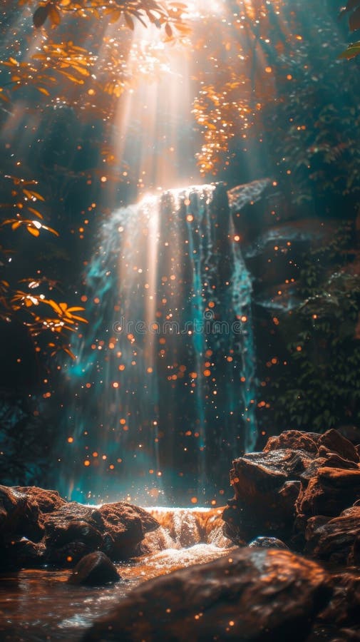 Mythical Waterfall Stock Illustrations – 644 Mythical Waterfall Stock ...