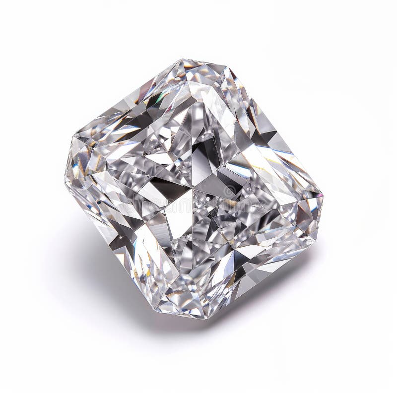 A Radiant-cut Diamond with a Rectangular Shape and Trimmed Corners ...