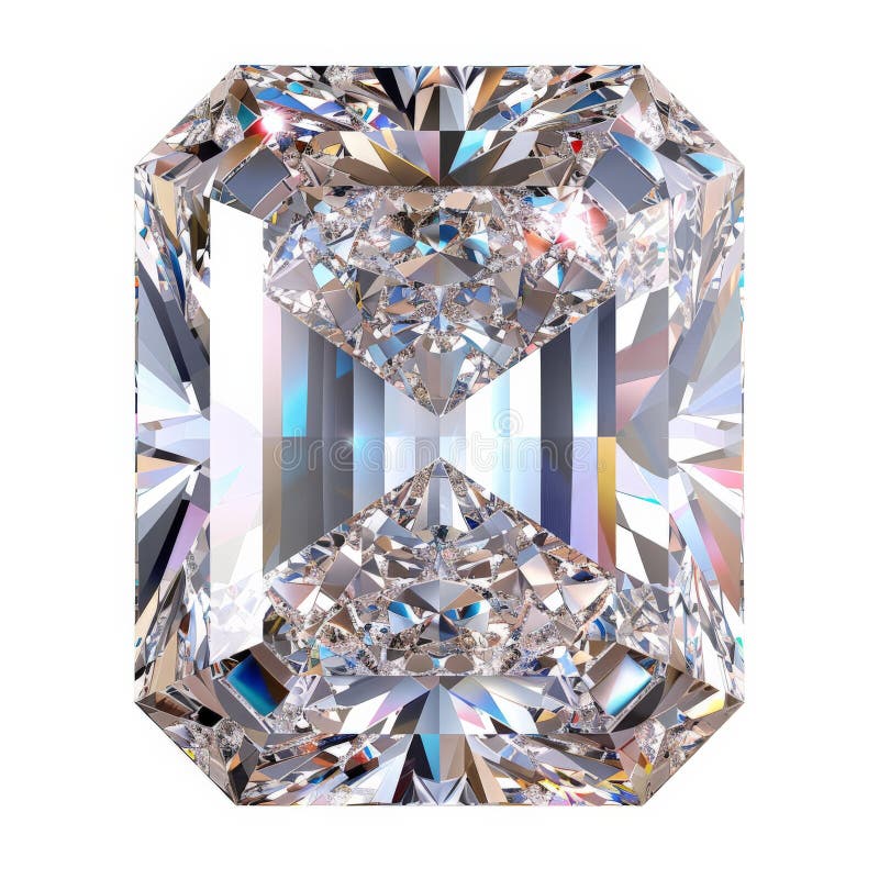 A Radiant-cut Diamond with a Rectangular Shape and Trimmed Corners ...