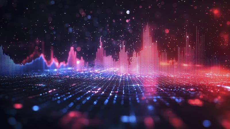 Radiant Data Fields Intersecting Light and Form Stock Illustration ...