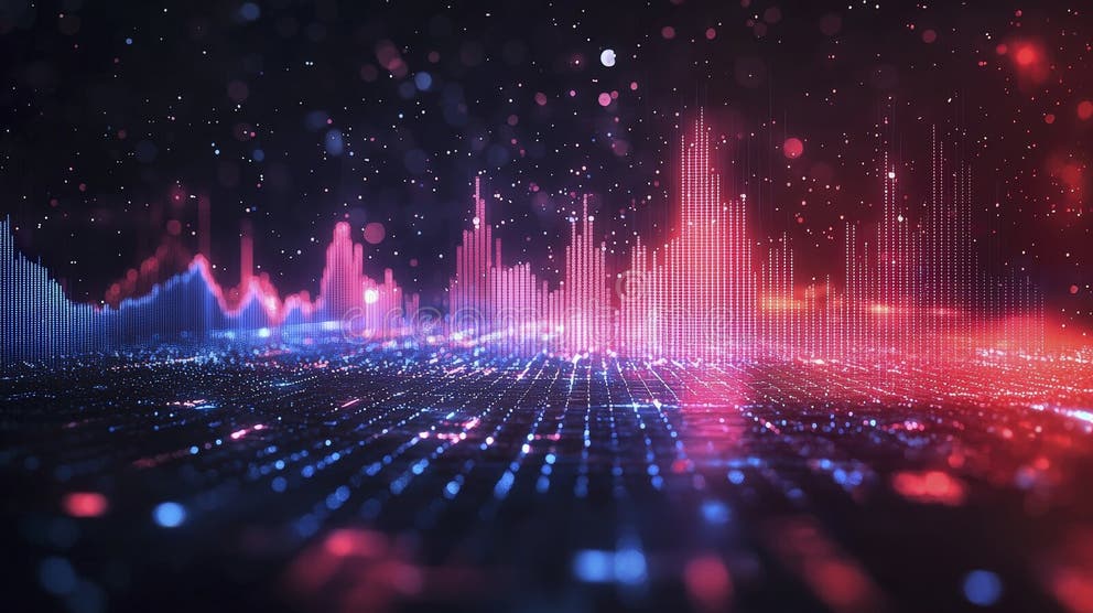 Radiant Data Fields Intersecting Light and Form Stock Illustration ...