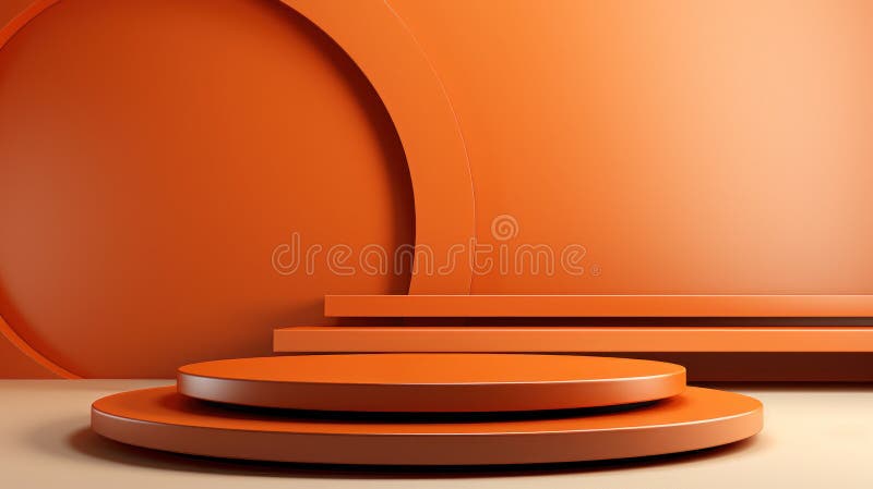 Radiant Elegance: Minimalist Orange Backdrop for Cosmetic Delights ...