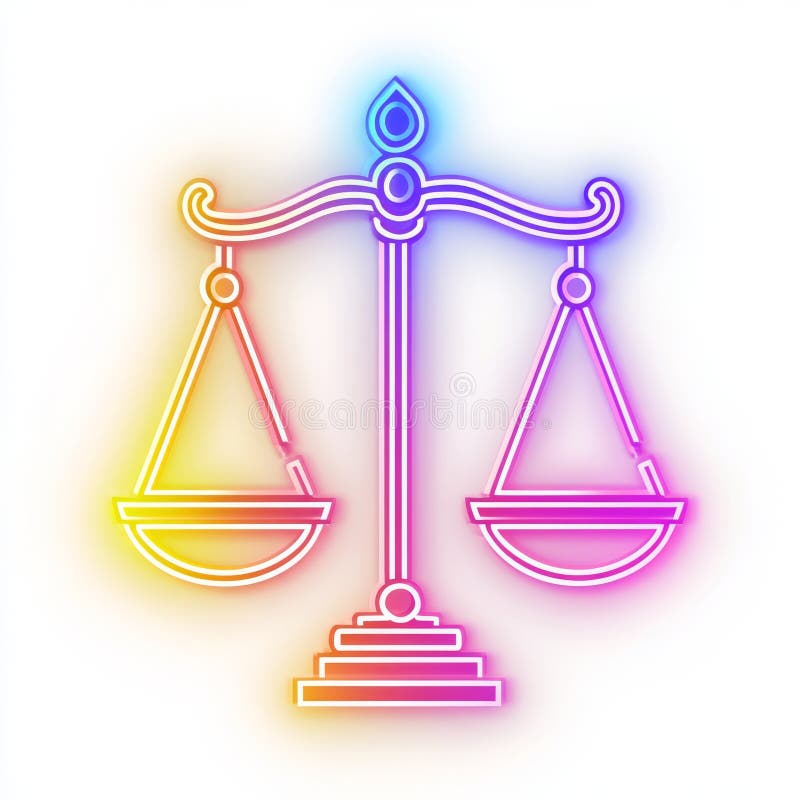 Radiant Emblem of a Balanced Scale Symbolizing Mental Well-being and ...