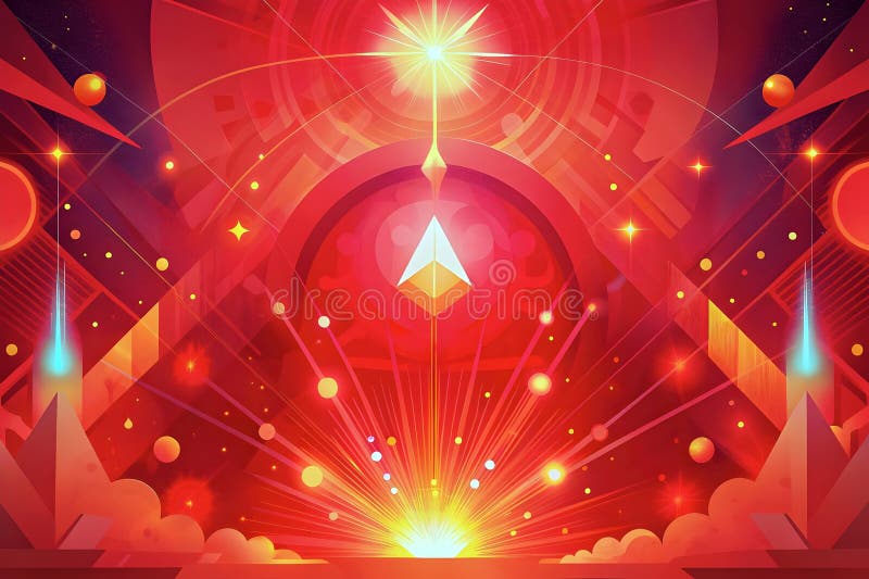 Radiant Energy Explosion Abstract Space Design Creative Art Stock ...