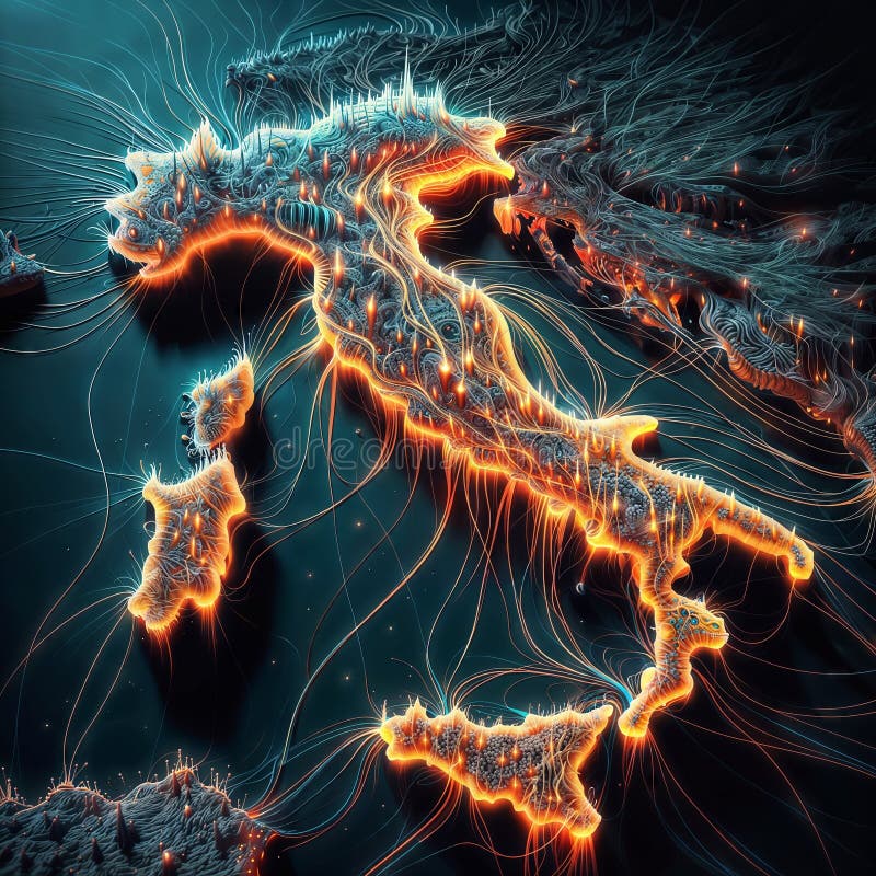 Radiant Energy in Italy S Electric Grid Display, Generative Ai Stock ...